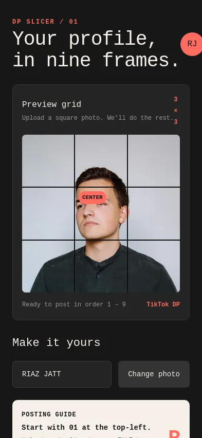 TikTok DP Slicer