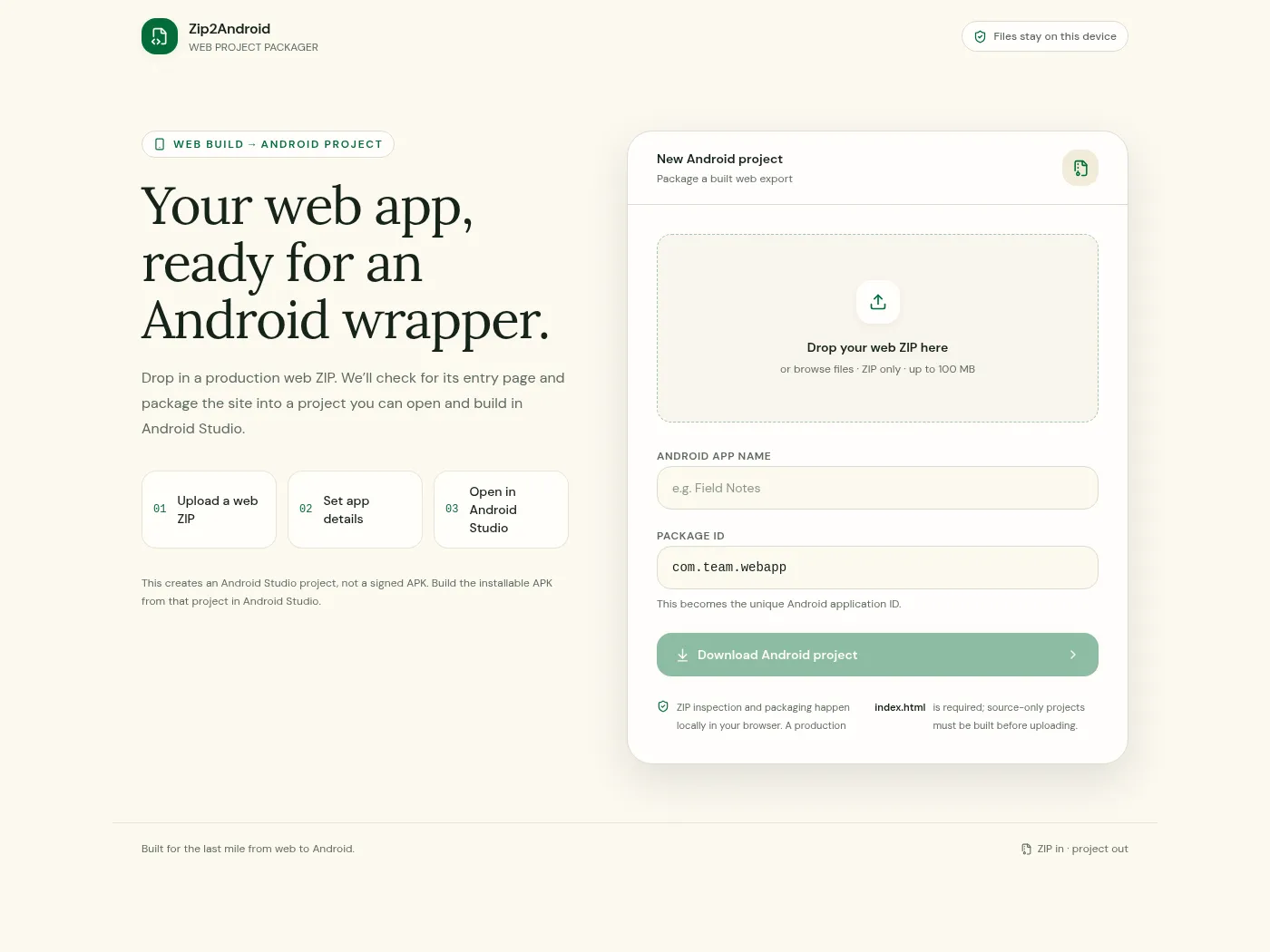 Zip2APK Converter