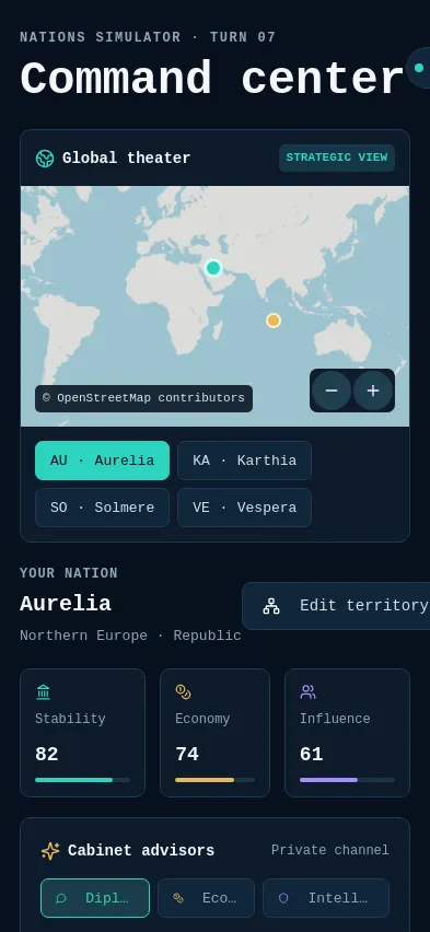 GeoAI Nations Simulator