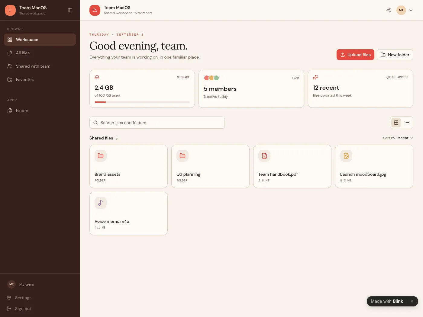 Team MacOS Workspace