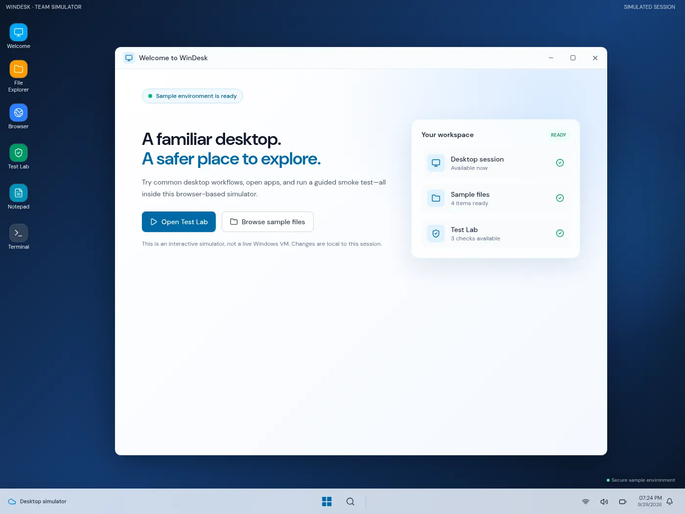 WinDesk Simulator