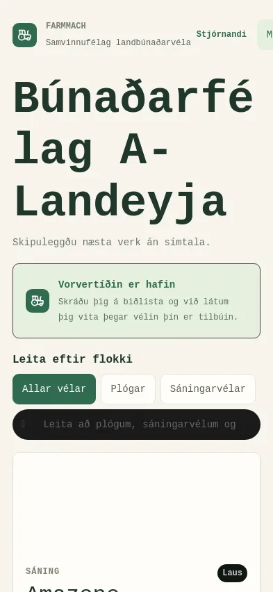 FarmMach Scheduler