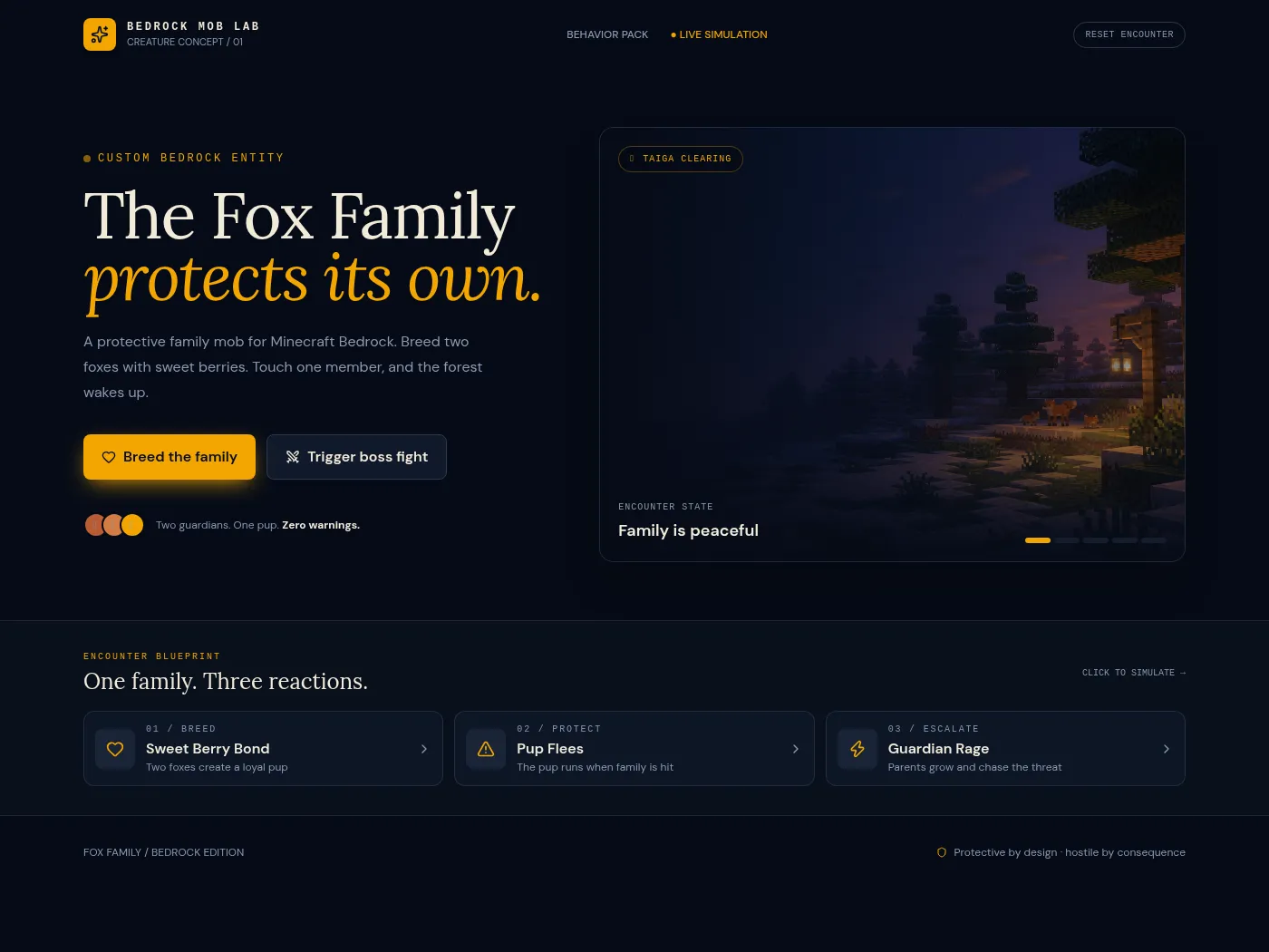 Fox Family Minecraft Mob