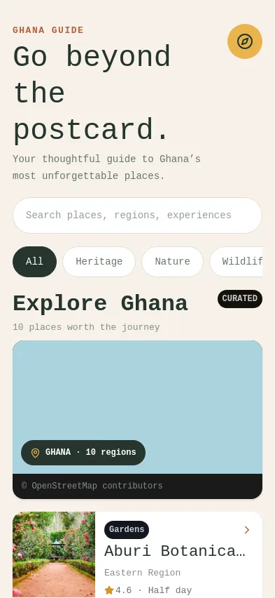 Ghana Tour Guide App