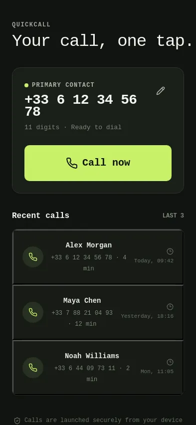 QuickCall Dialer
