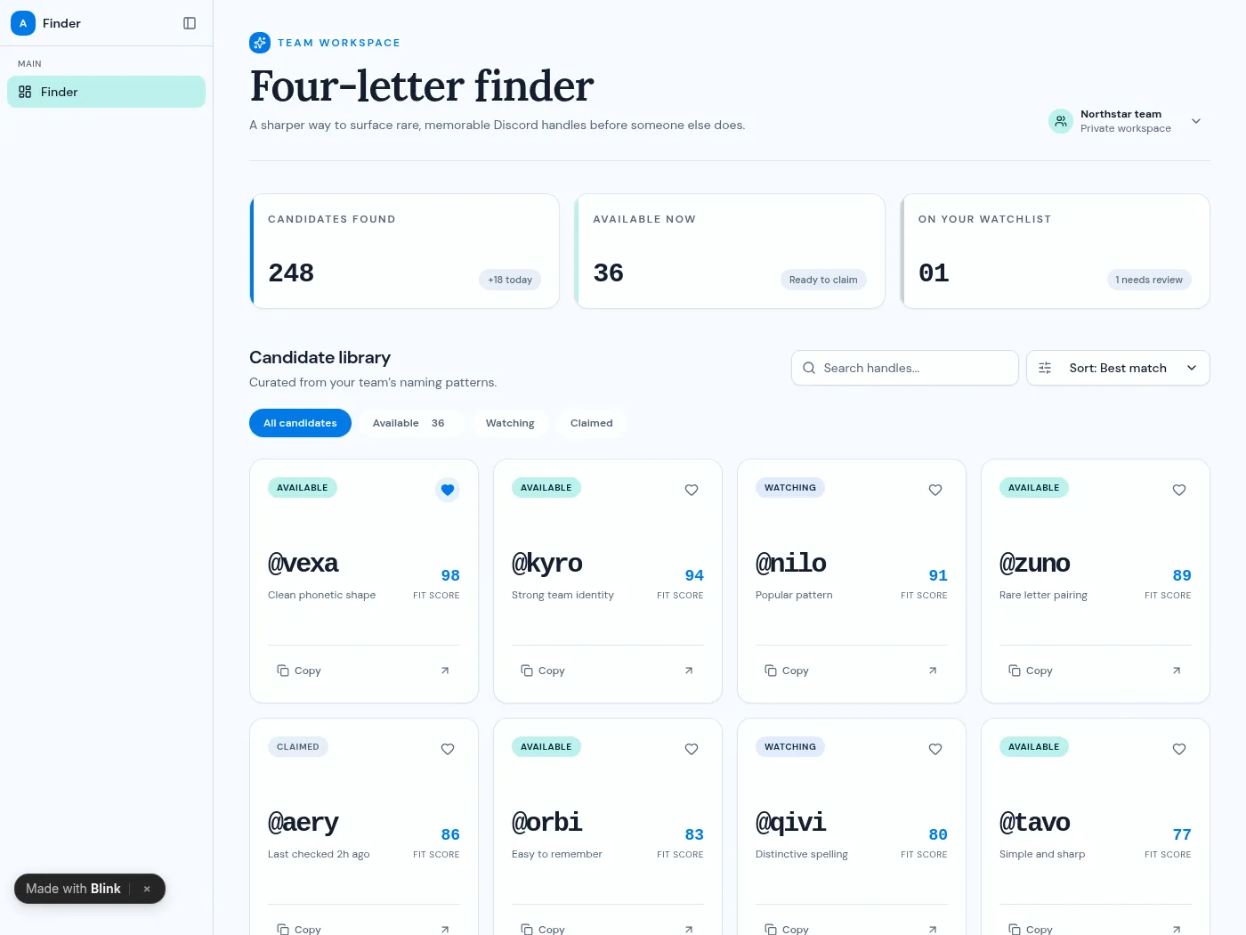 Discord Four-Letter Finder