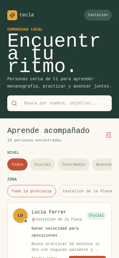 Castellón Typing Finder
