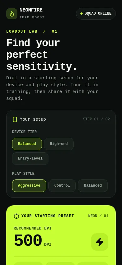 NeonFire Boost App