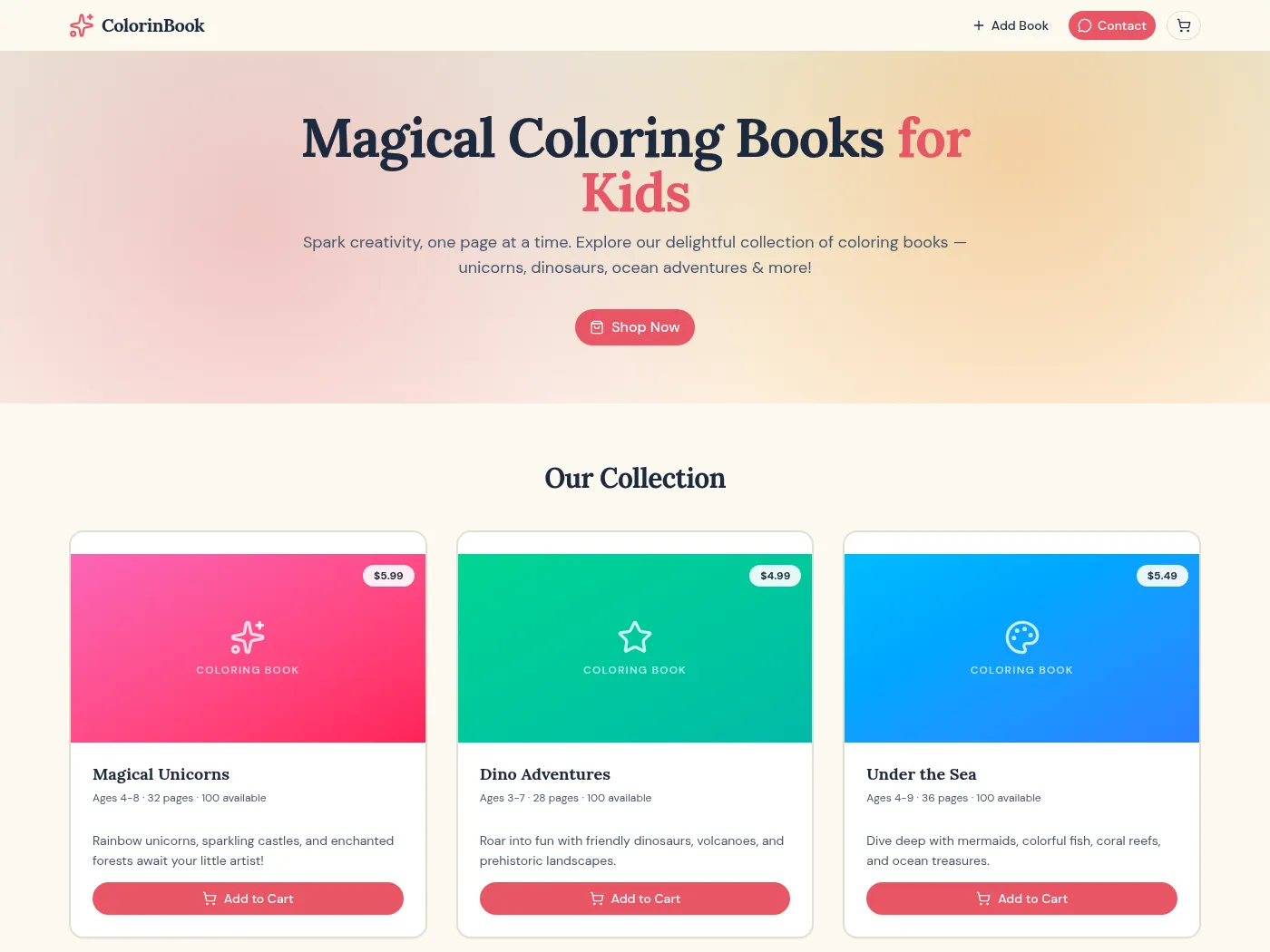 ColoringBook Shop