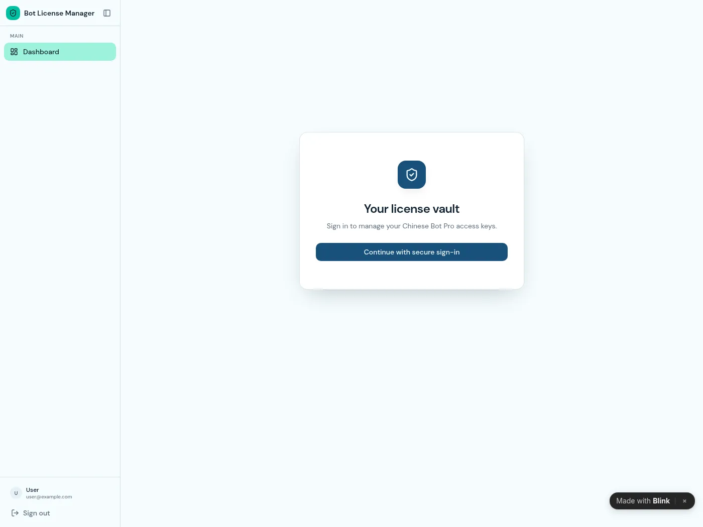 Bot License Manager