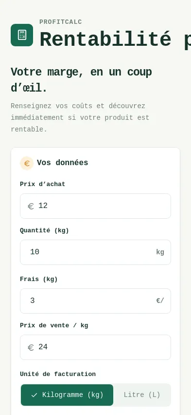 ProfitCalc Mobile
