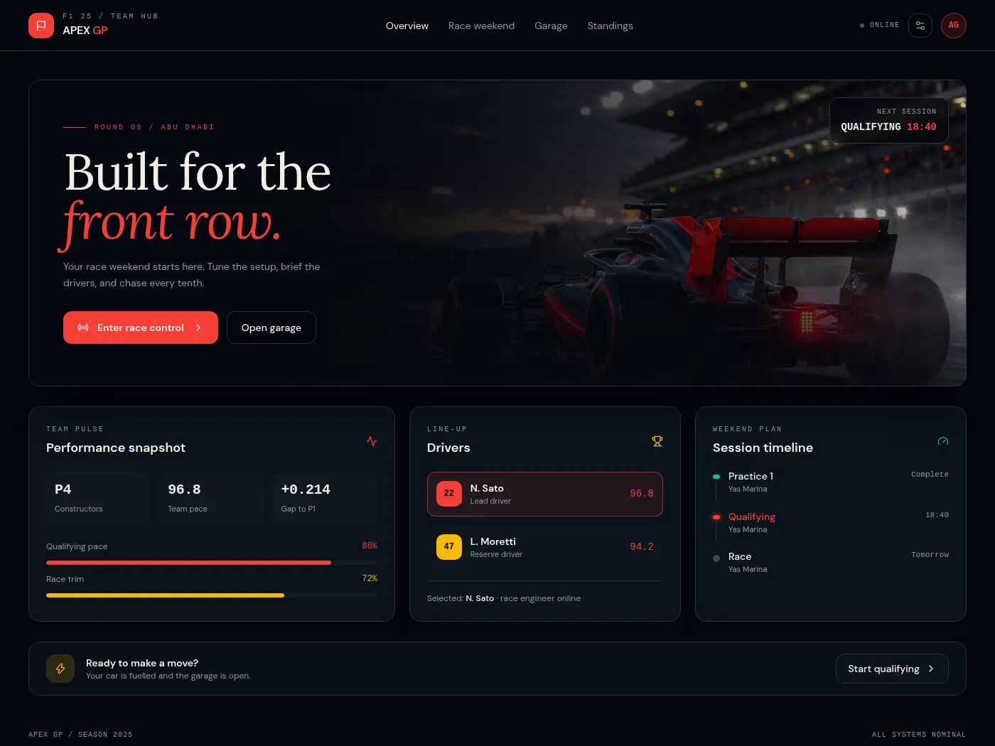 F1 25 Web Racer