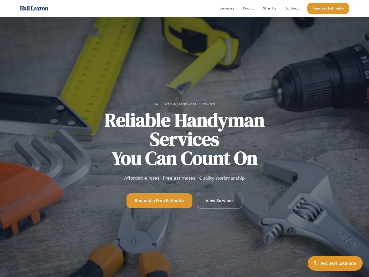 Hali Laxton Handyman Site