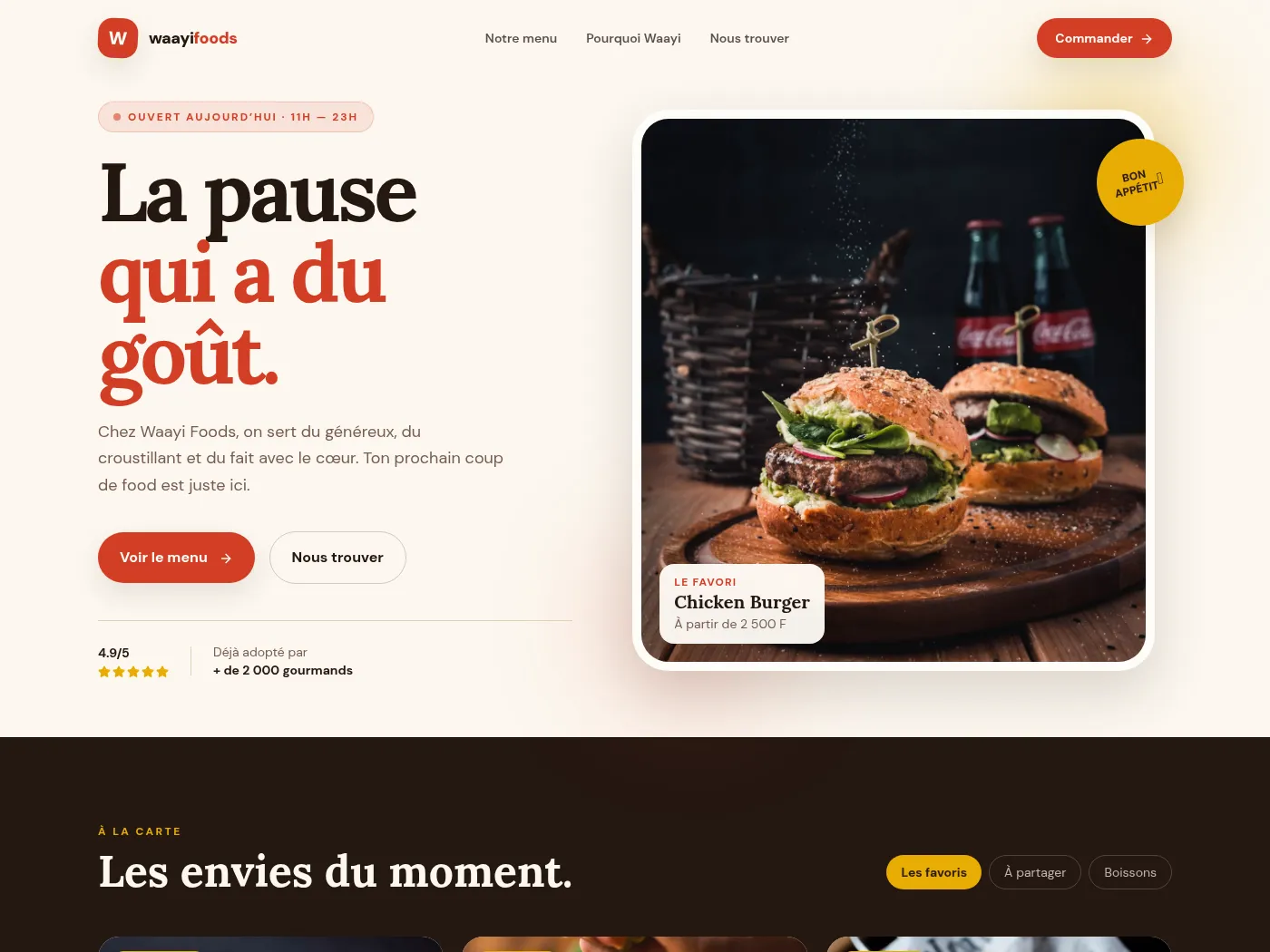 Waayi Foods Webpage