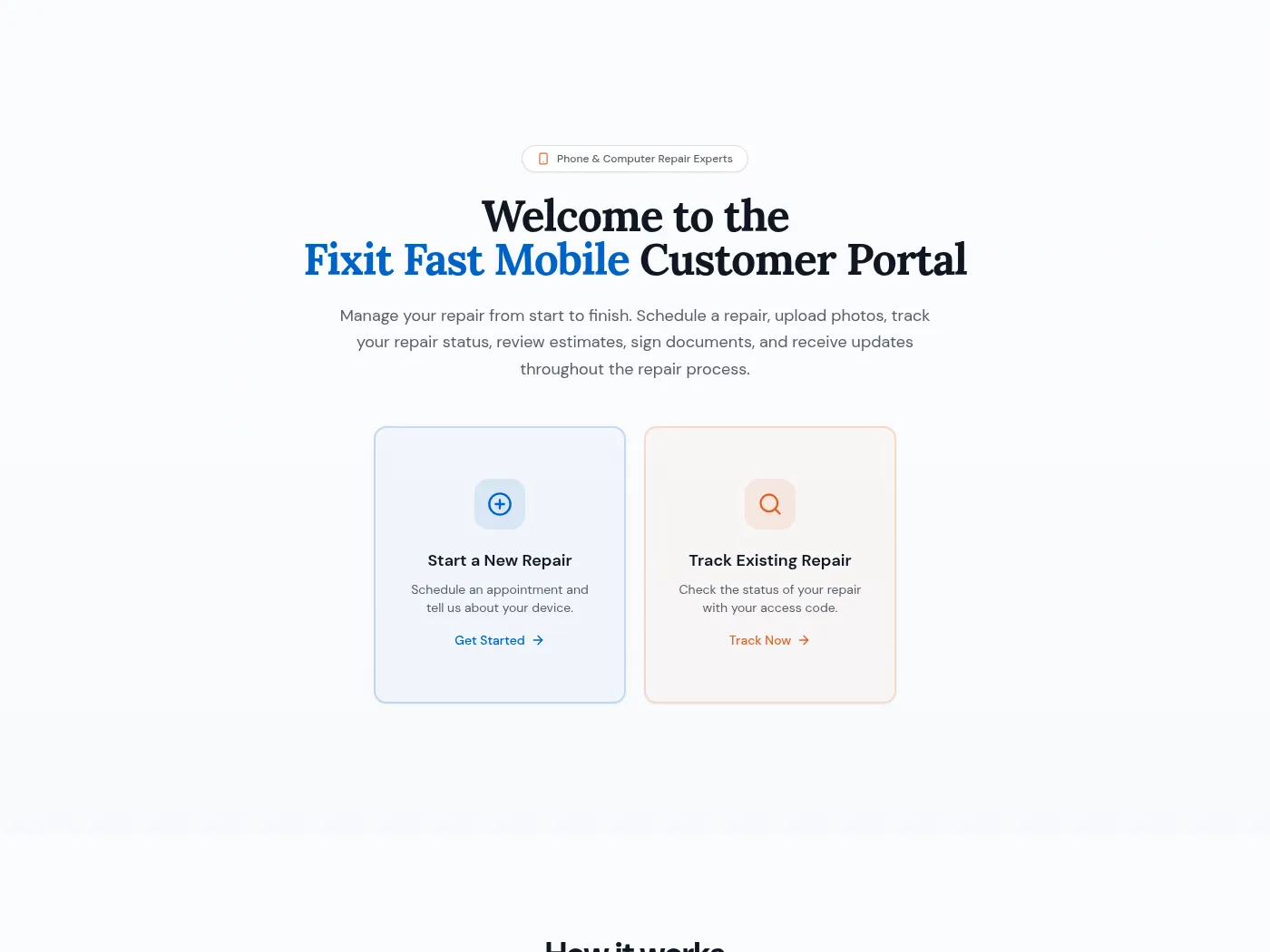 Fixit Fast Repair Portal