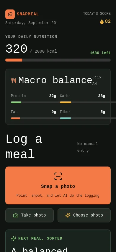 SnapMeal Tracker