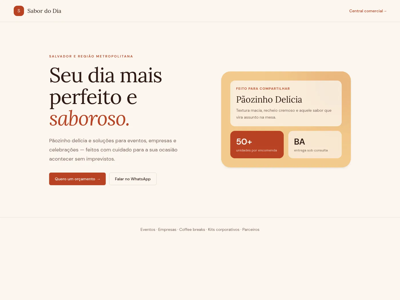 Sabor do Dia Commercial Hub