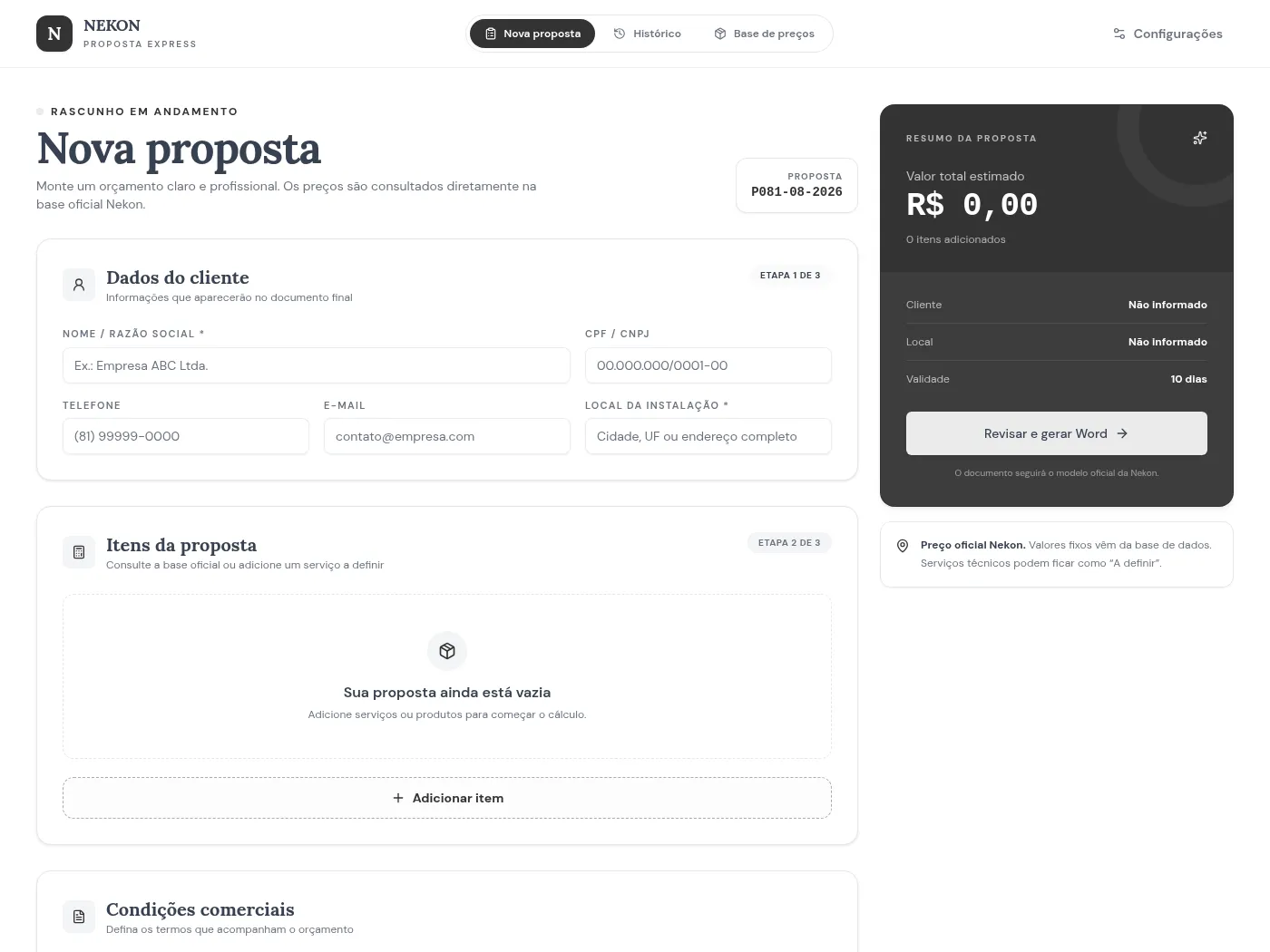 Nekon Proposta Express