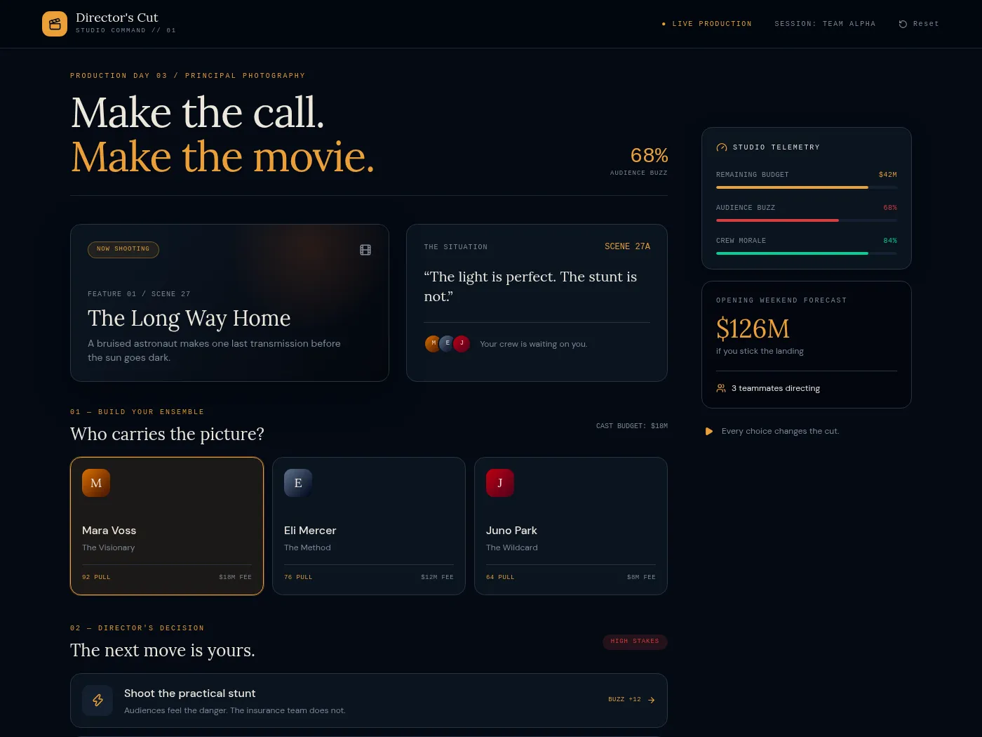 Director's Cut Simulator