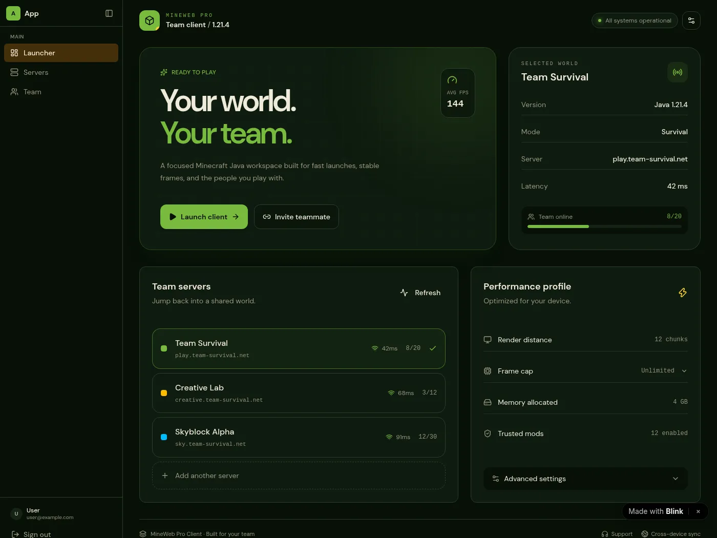 MineWeb Pro Client