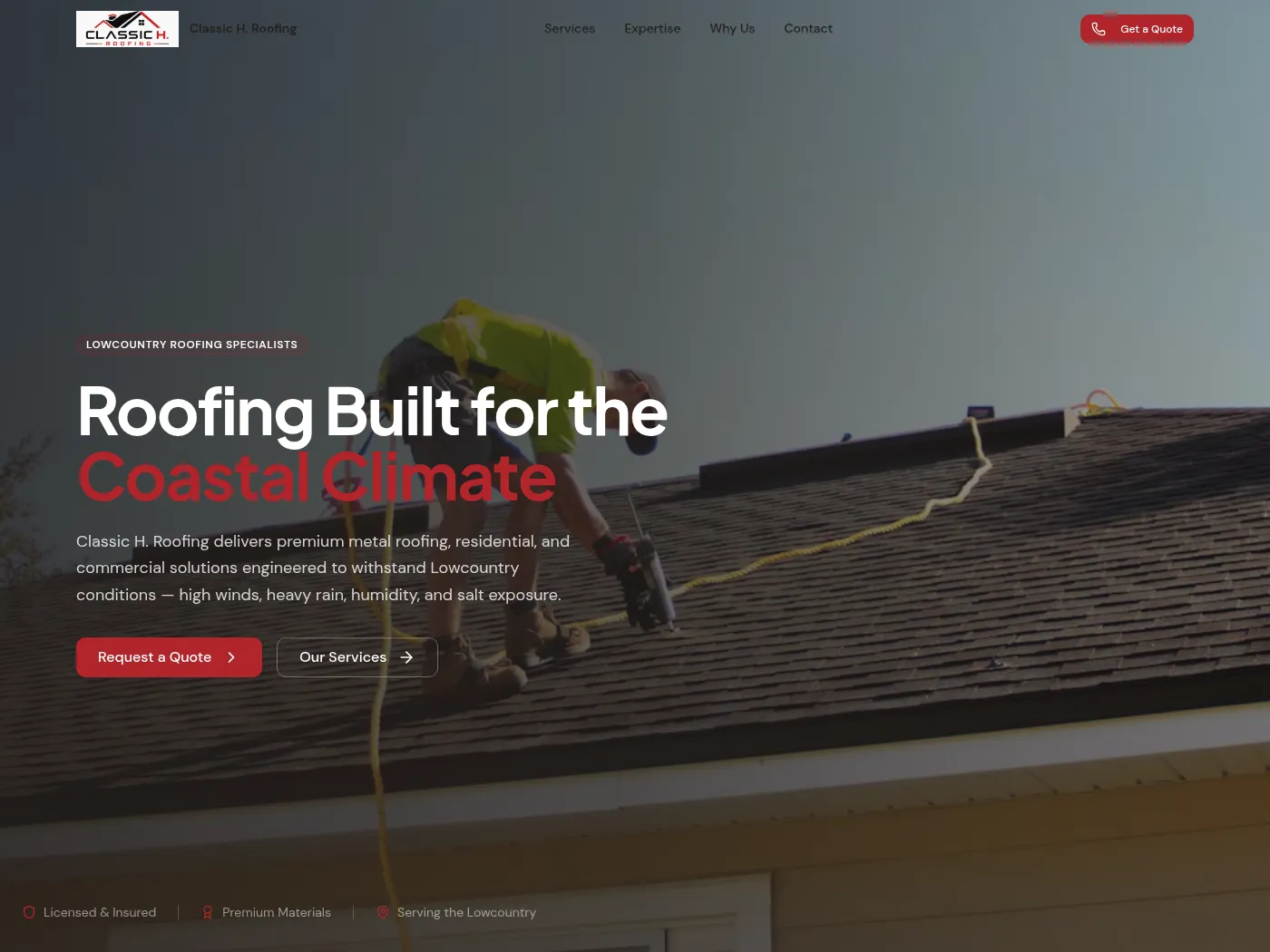 Classic H. Roofing Site