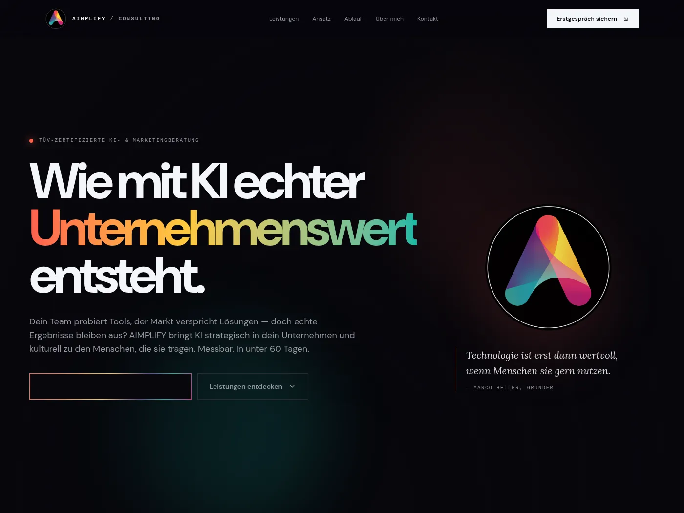 AIMPLIFY Consulting One-Page