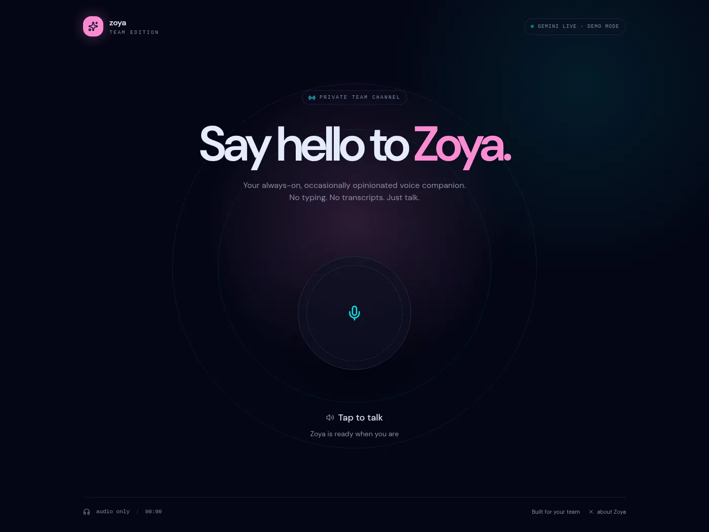 Zoya Voice AI Assistant