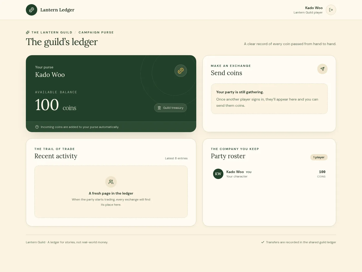 LARP Coin Manager