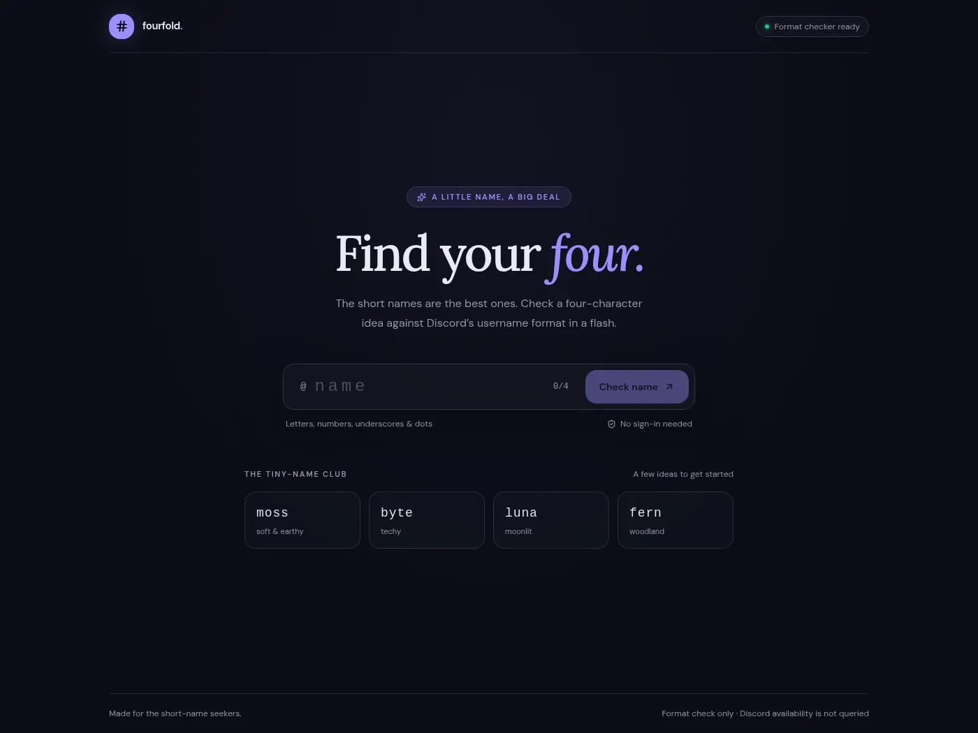 Discord 4-Char Checker