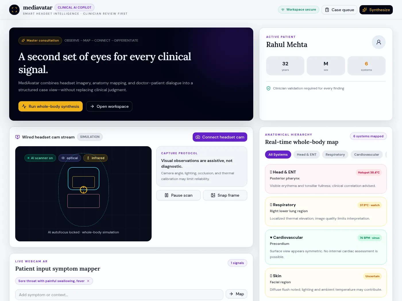 MediAvatar Clinical AI Copilot