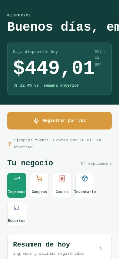 MicroPyme Voice Manager