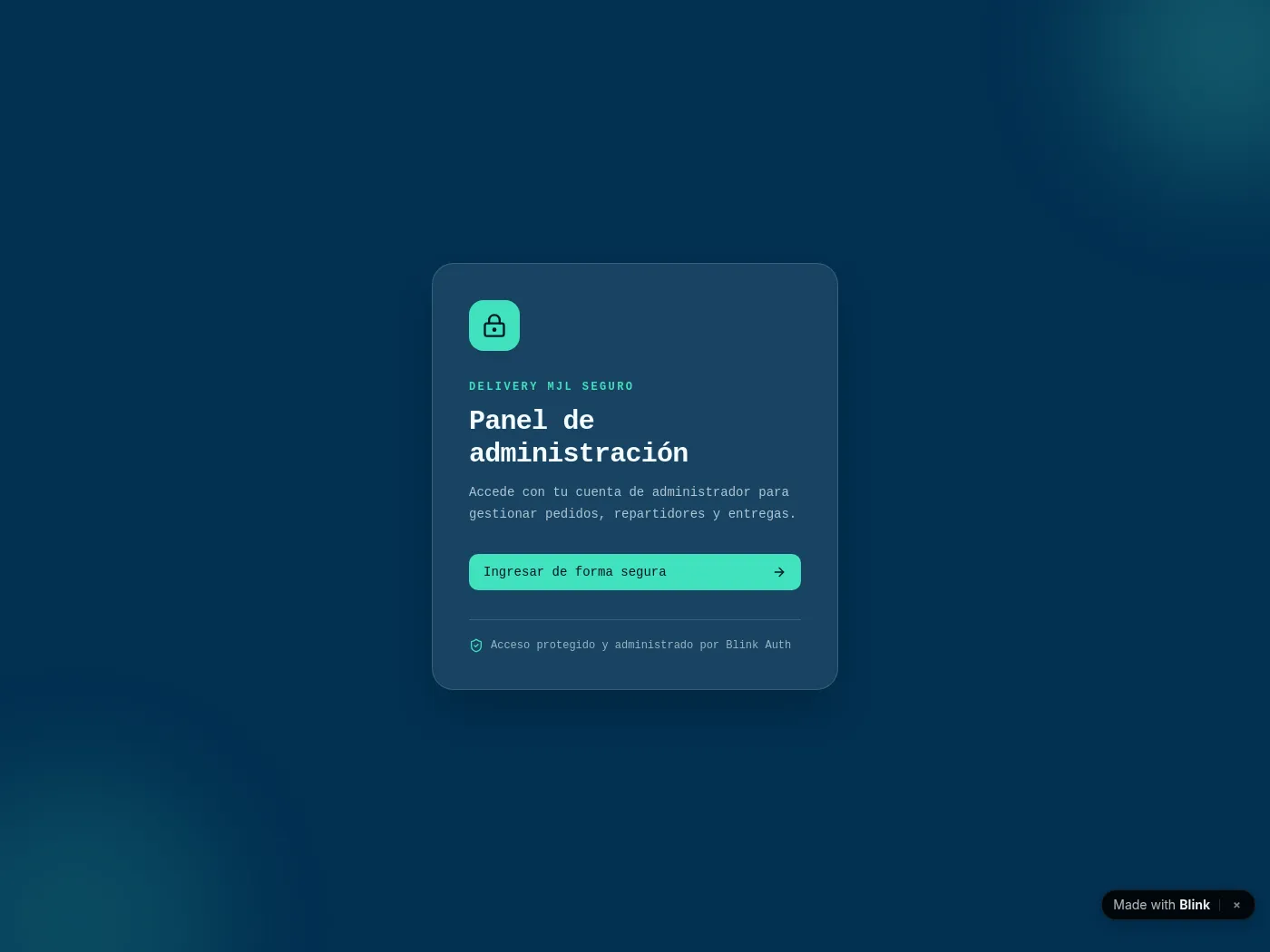MJL Delivery Admin Portal