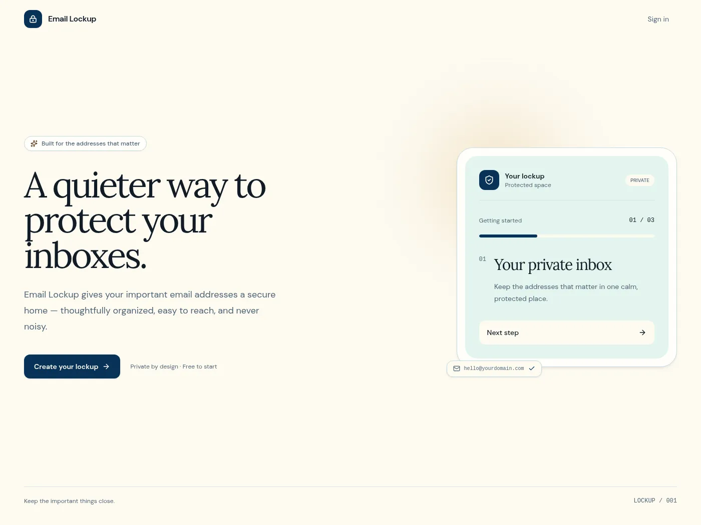 Email Lockup