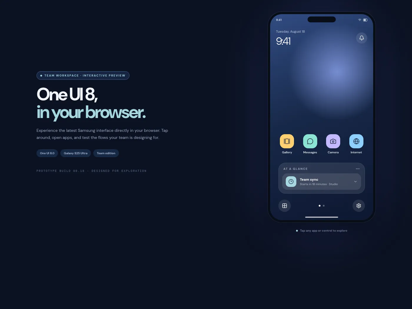 One UI 8 Web Simulator