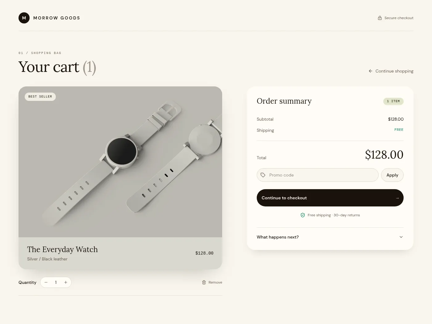 Modern Shopping Cart UI