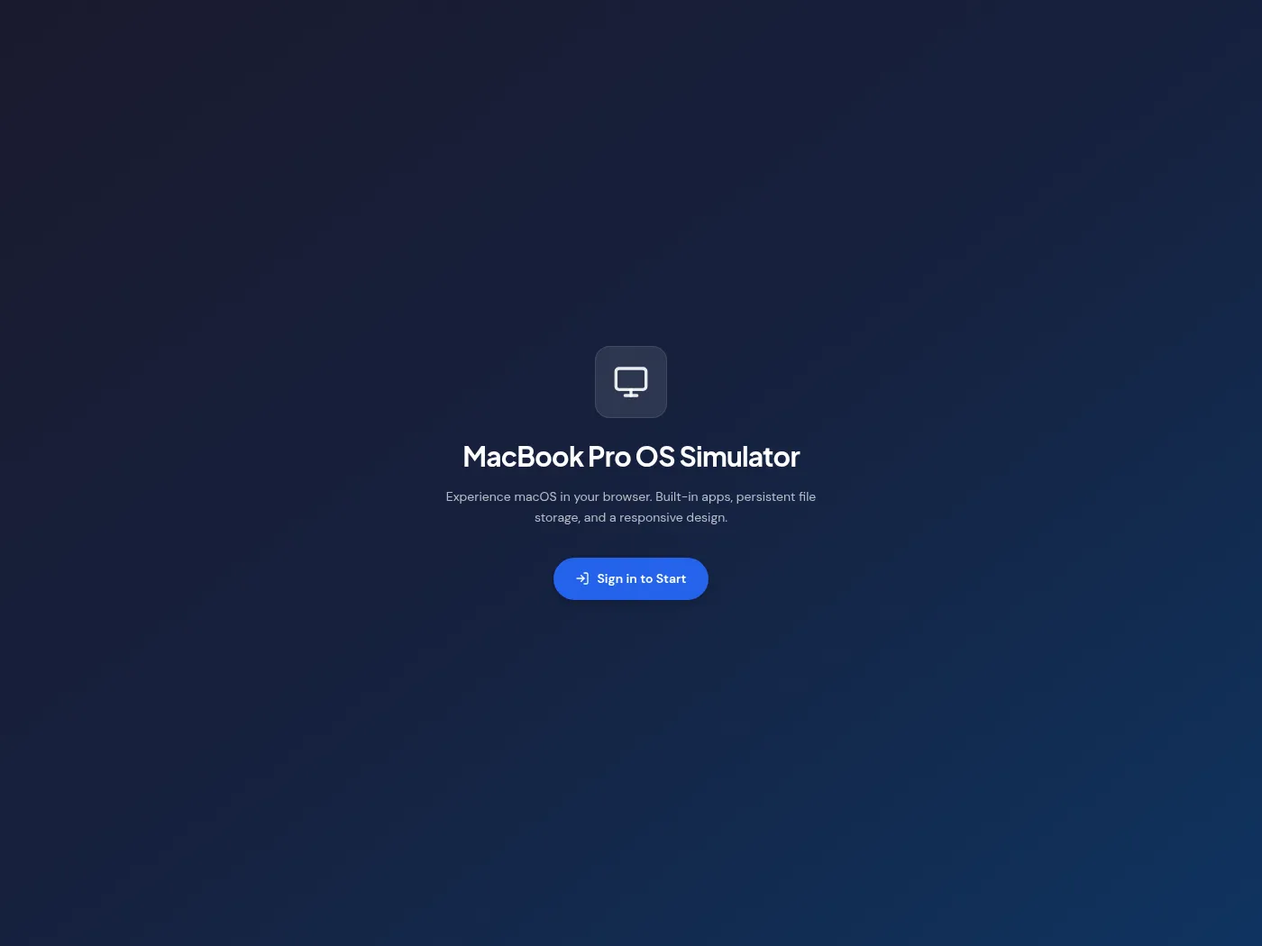 MacBook Pro OS Simulator