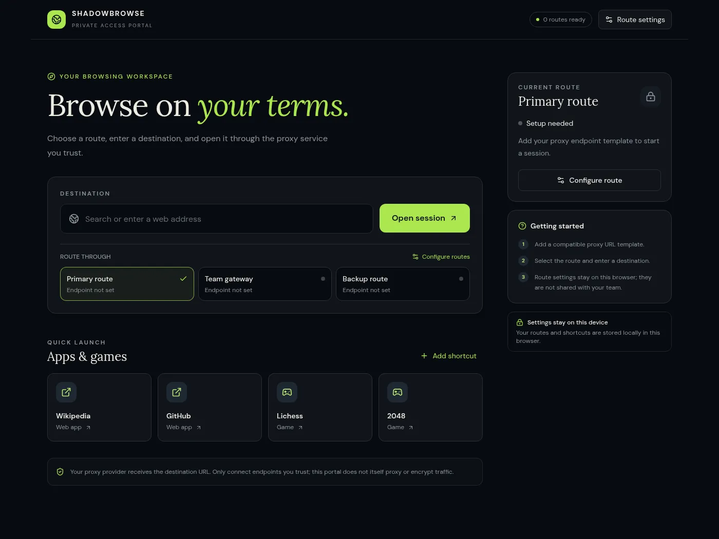 ShadowBrowse Portal