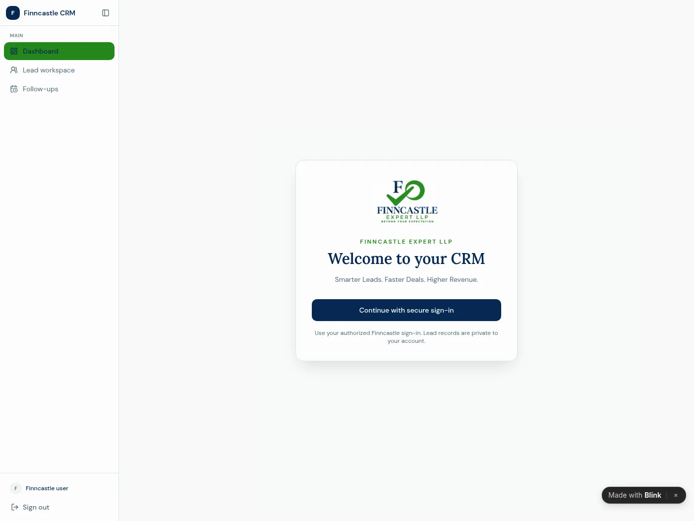 Finncastle expert CRM