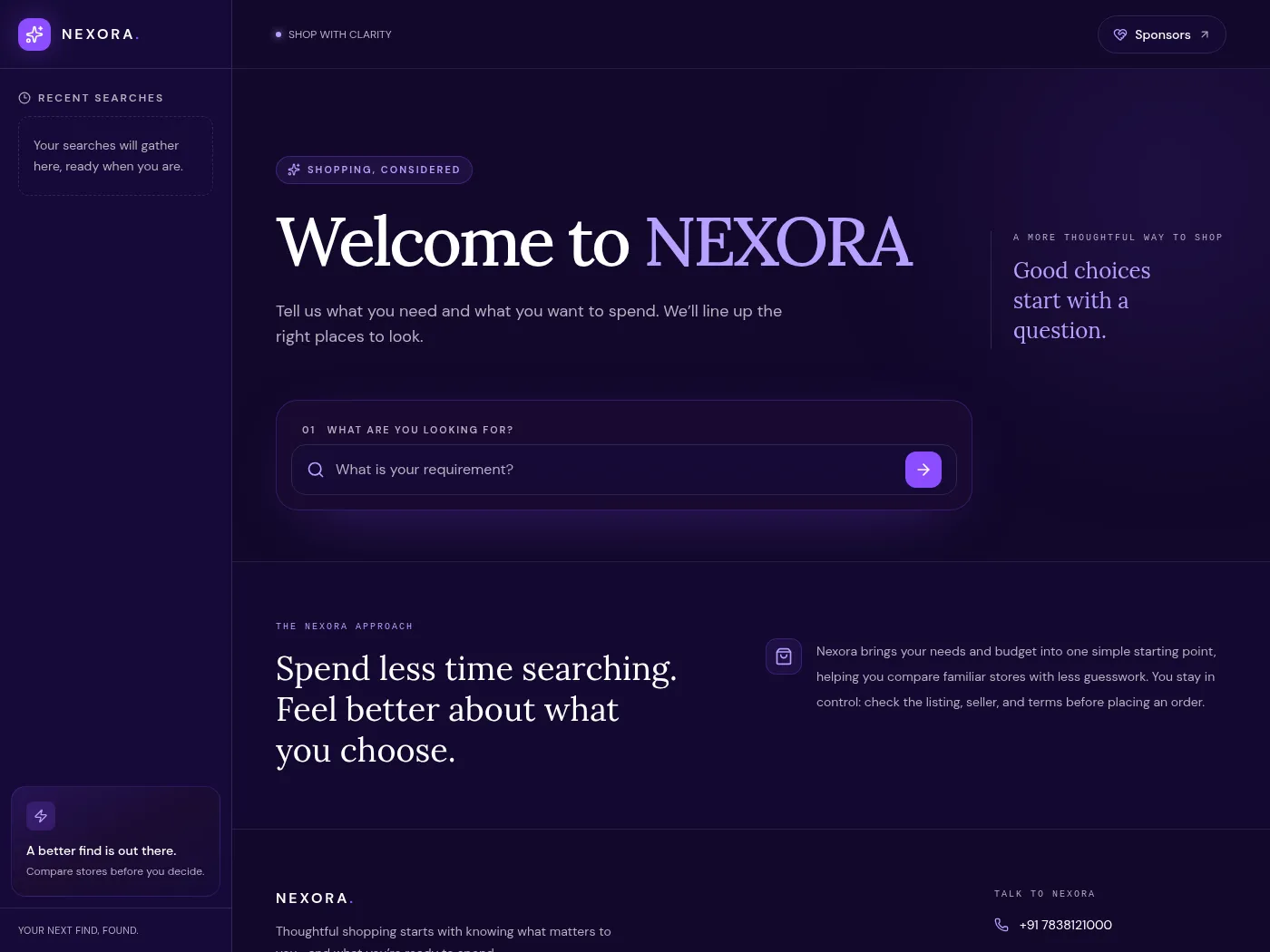 Nexora AI Shopping Hub