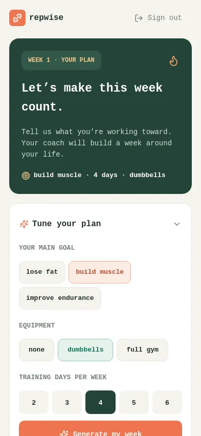 AI Workout Planner