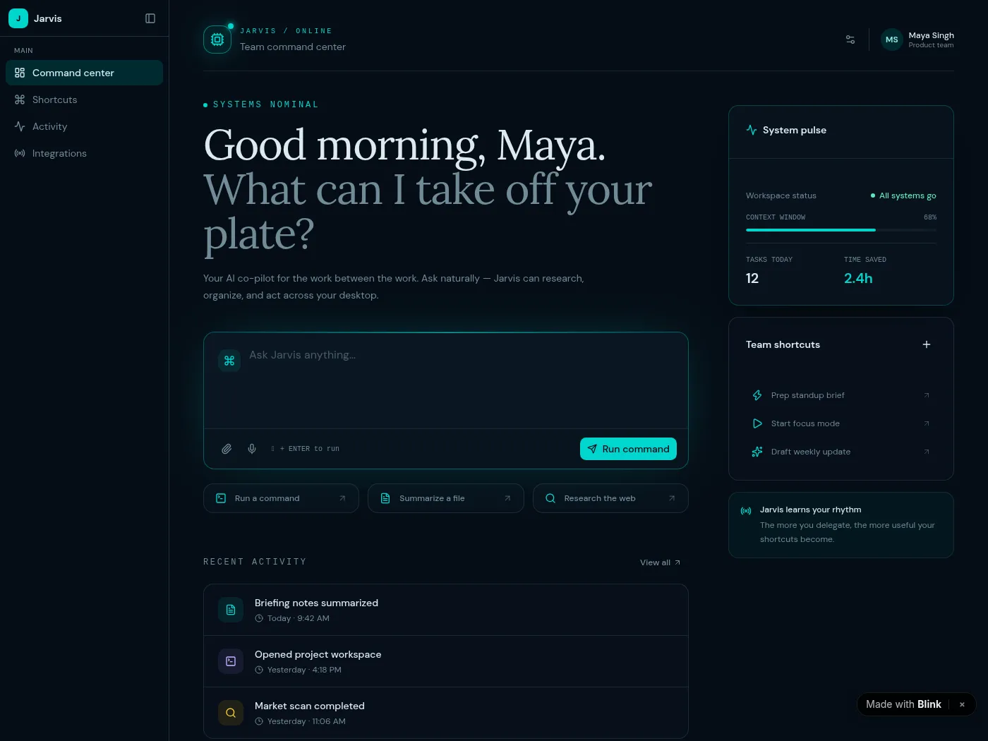 Jarvis Desktop Assistant