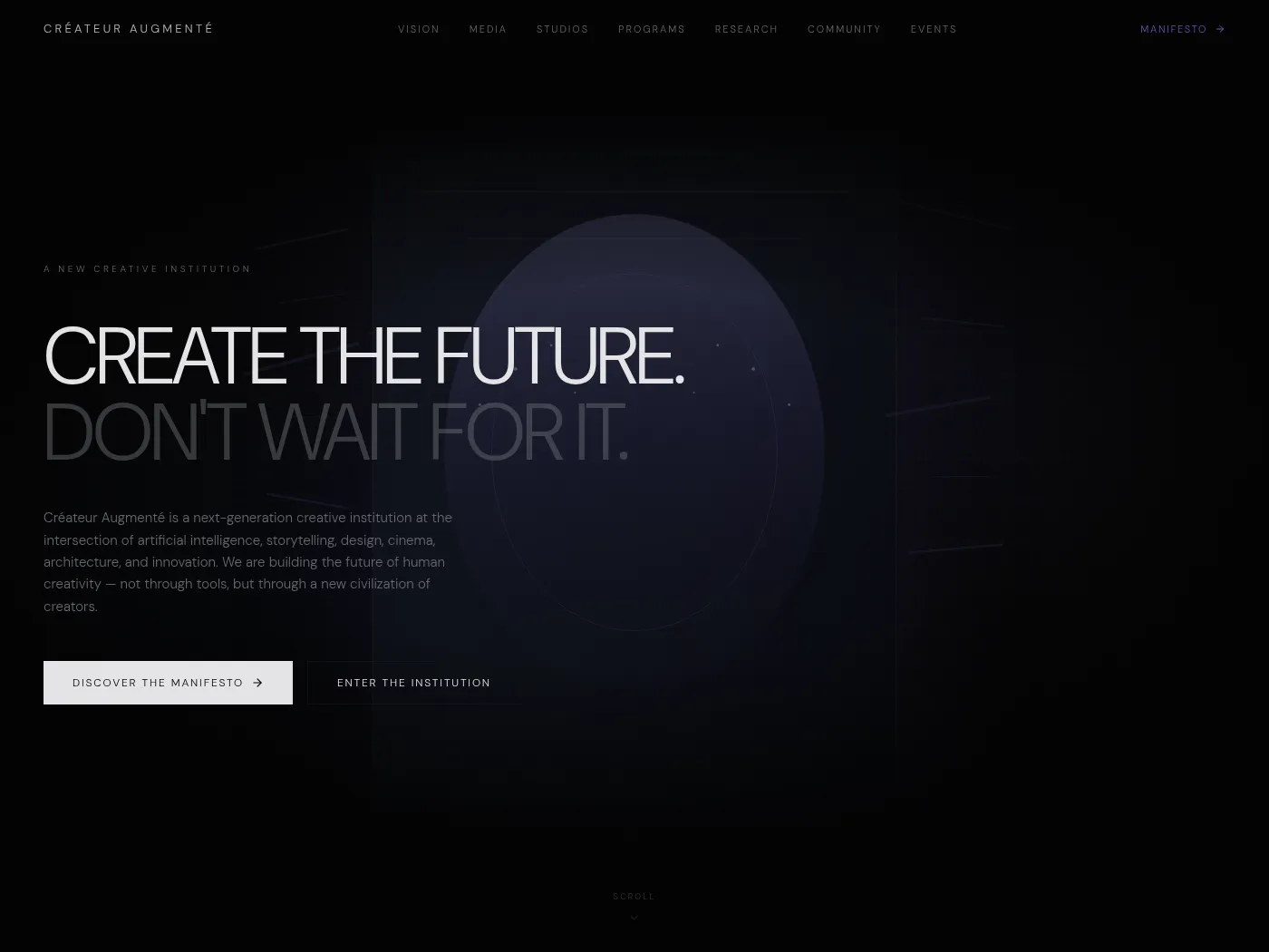 Créateur Augmenté Homepage