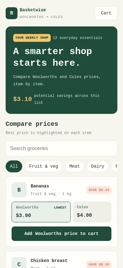 Grocery Price Compare