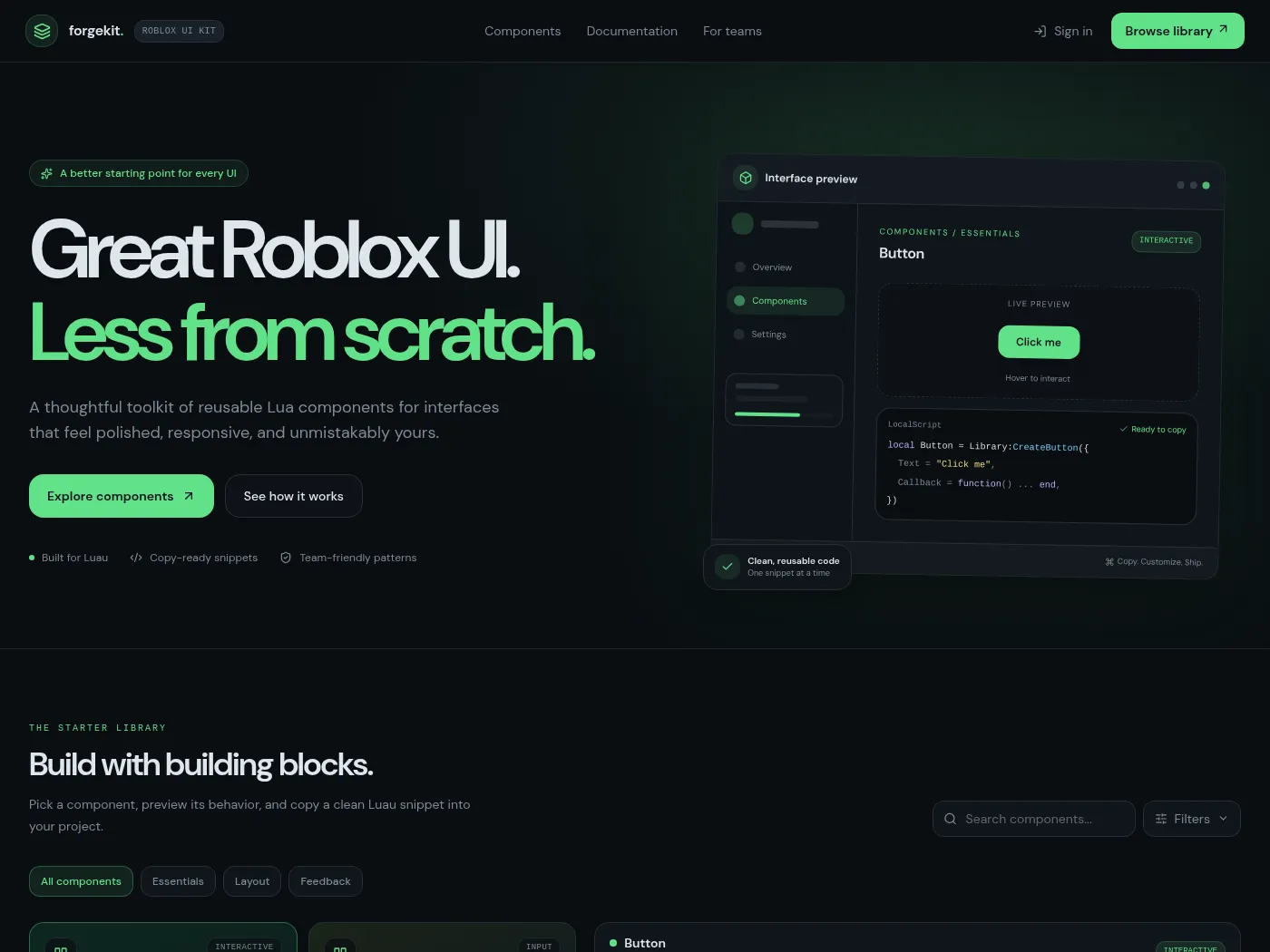 Roblox UI Kit Pro