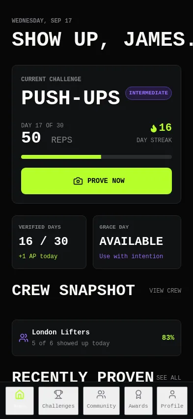 PROVE: Social Fitness Proof App