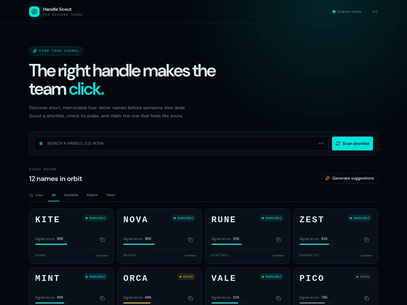 Discord Handle Finder
