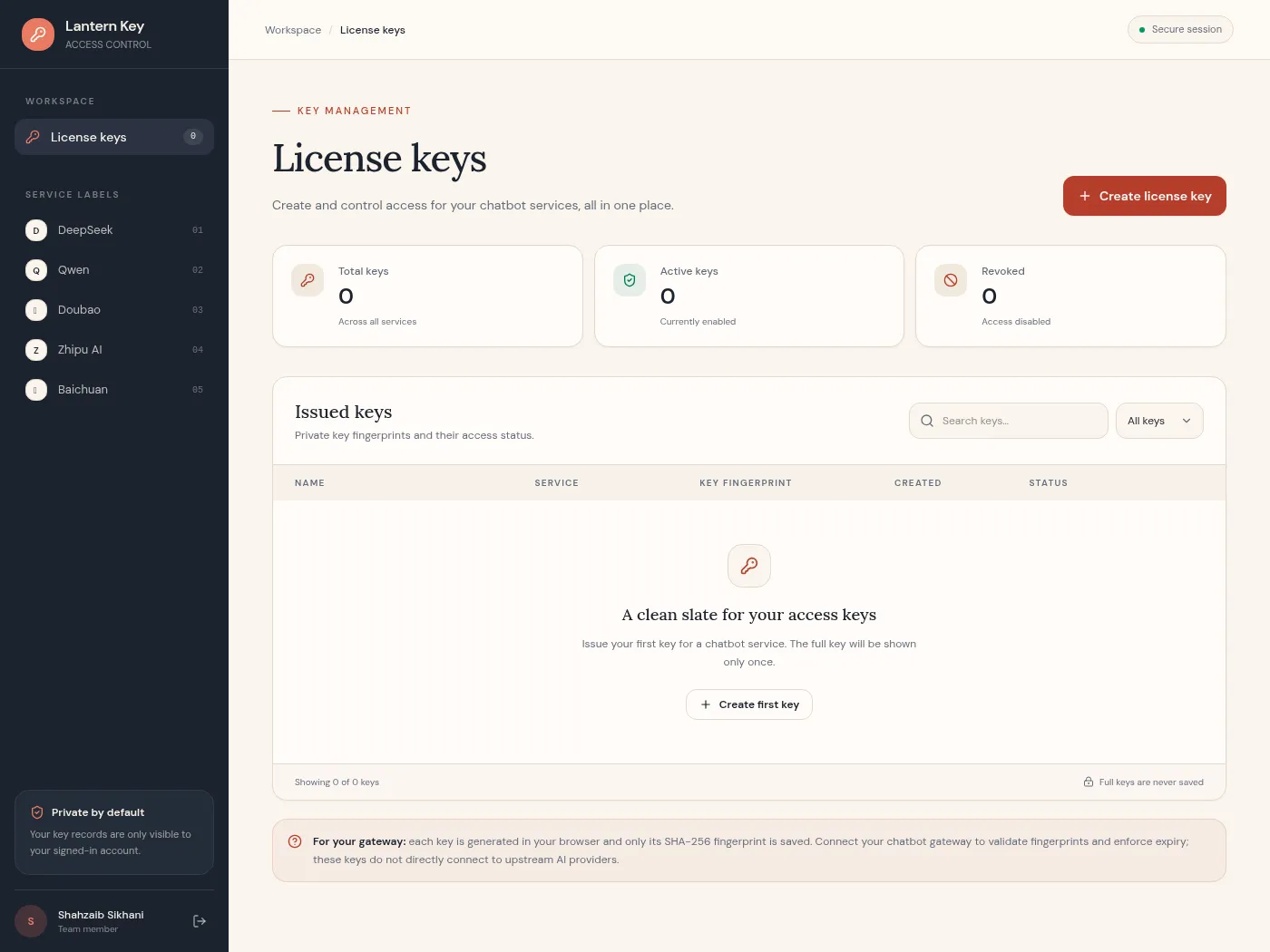 Chatbot License Generator
