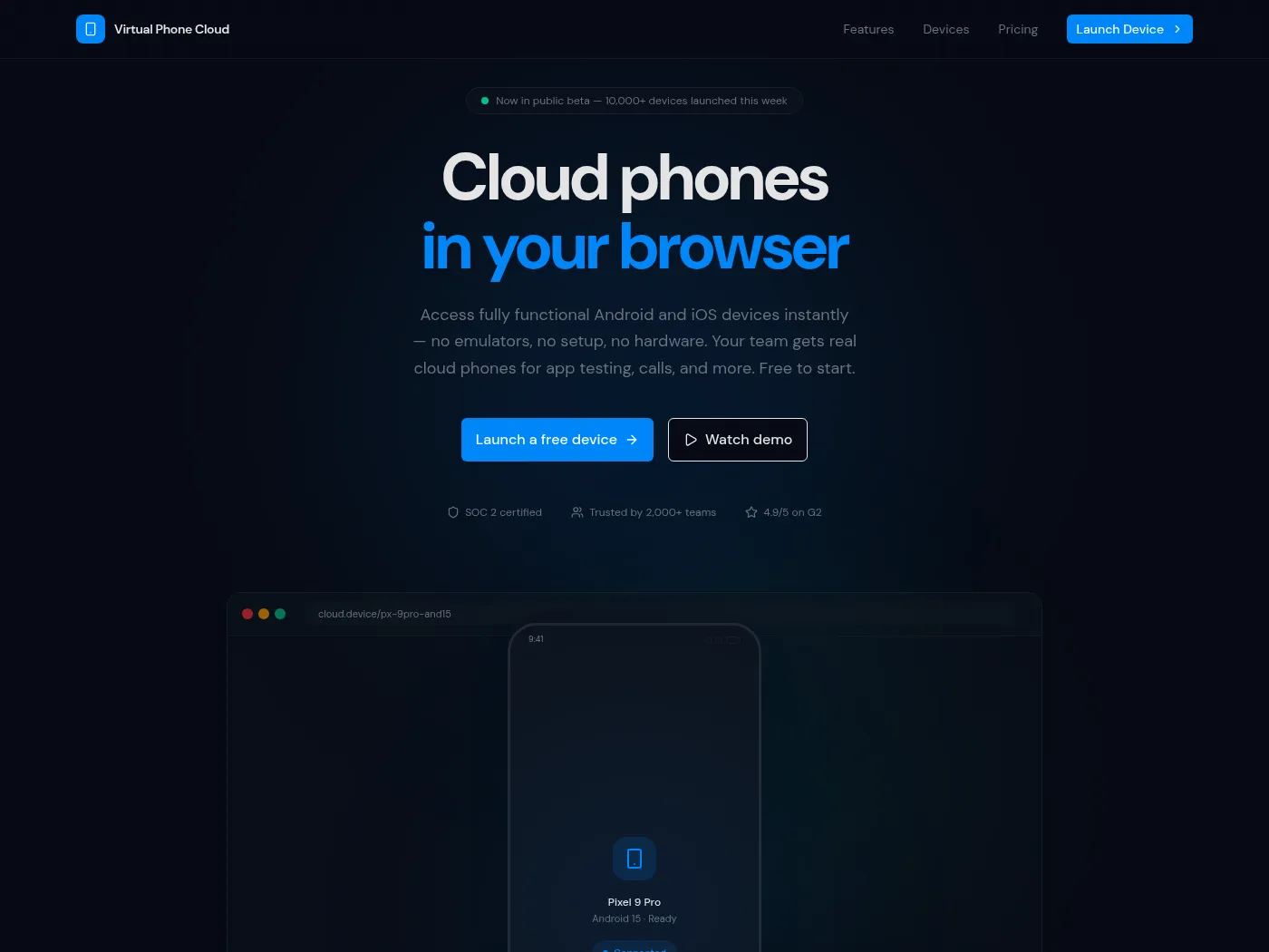 Virtual Phone Cloud