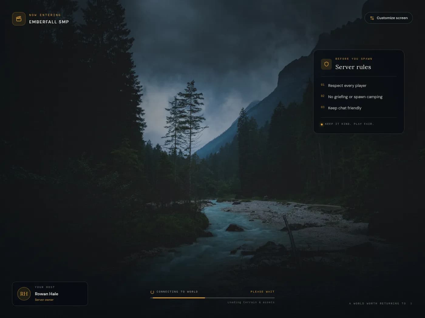 Video Server Loading Screen