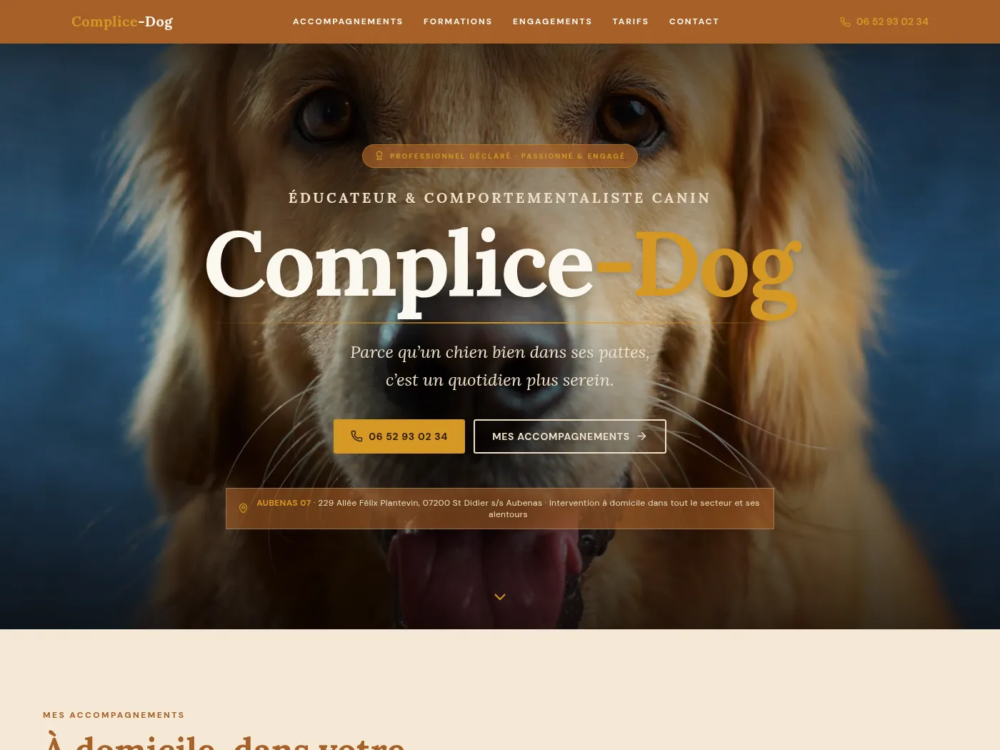 Complice Dog Website